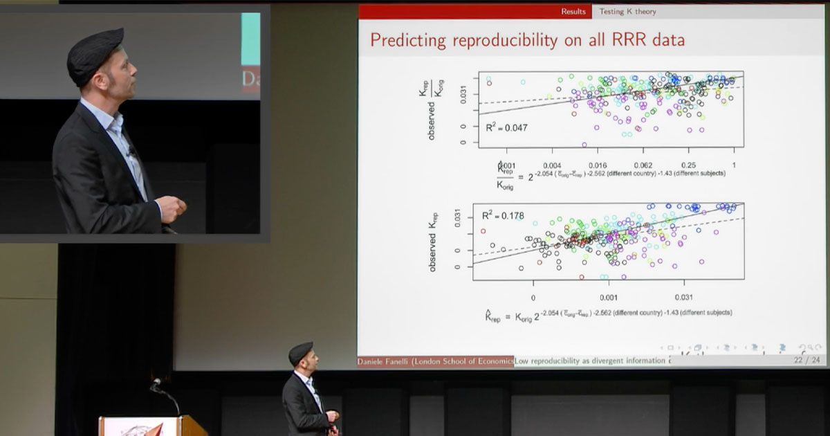 Daniele Fanelli: Low reproducibility as divergent information: A K ...
